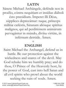 Doa st Mikael - Paroki Minomartani